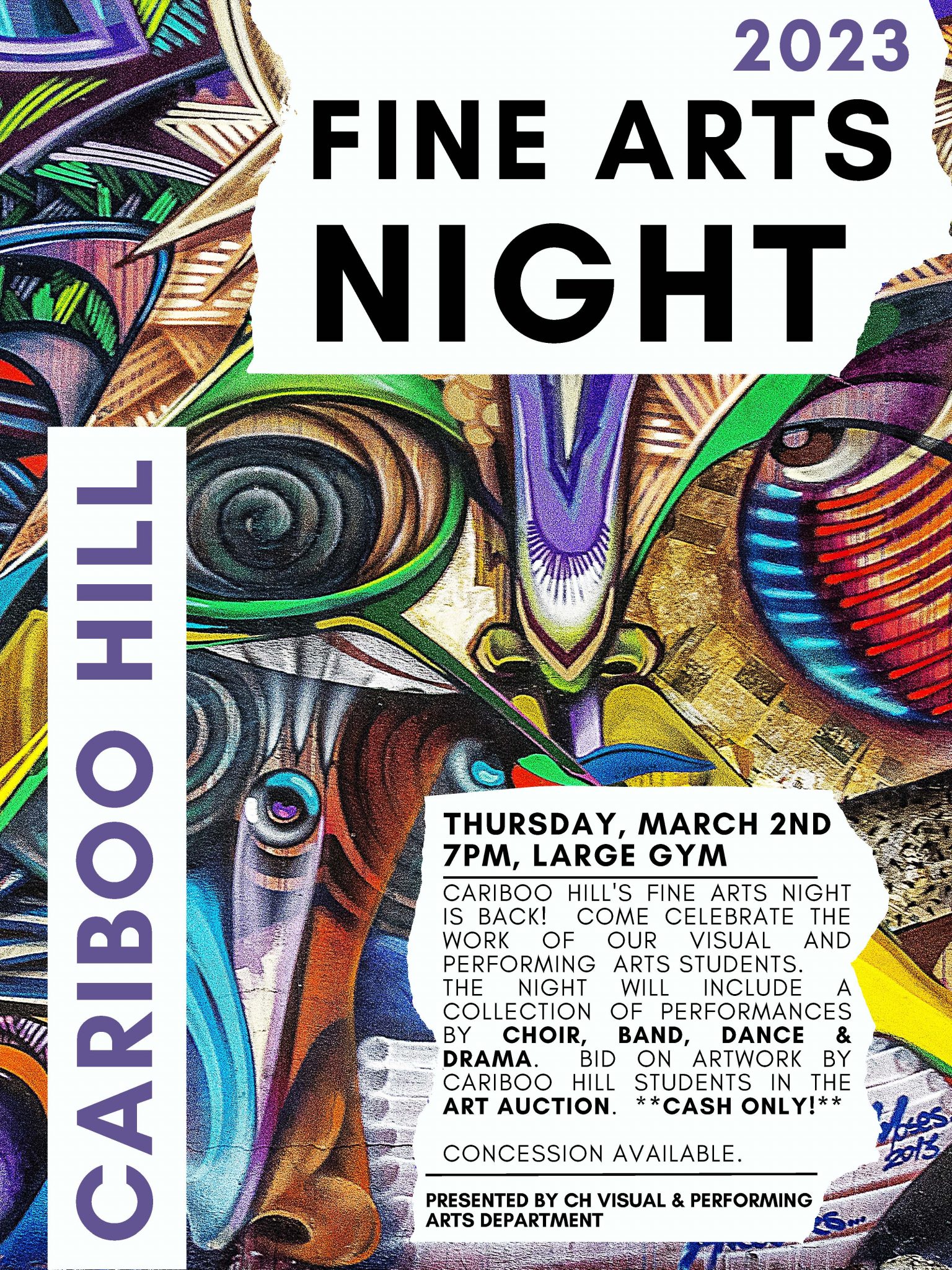 CHSS Fine Arts Night – March 2nd 7pm | École Cariboo Hill Secondary School