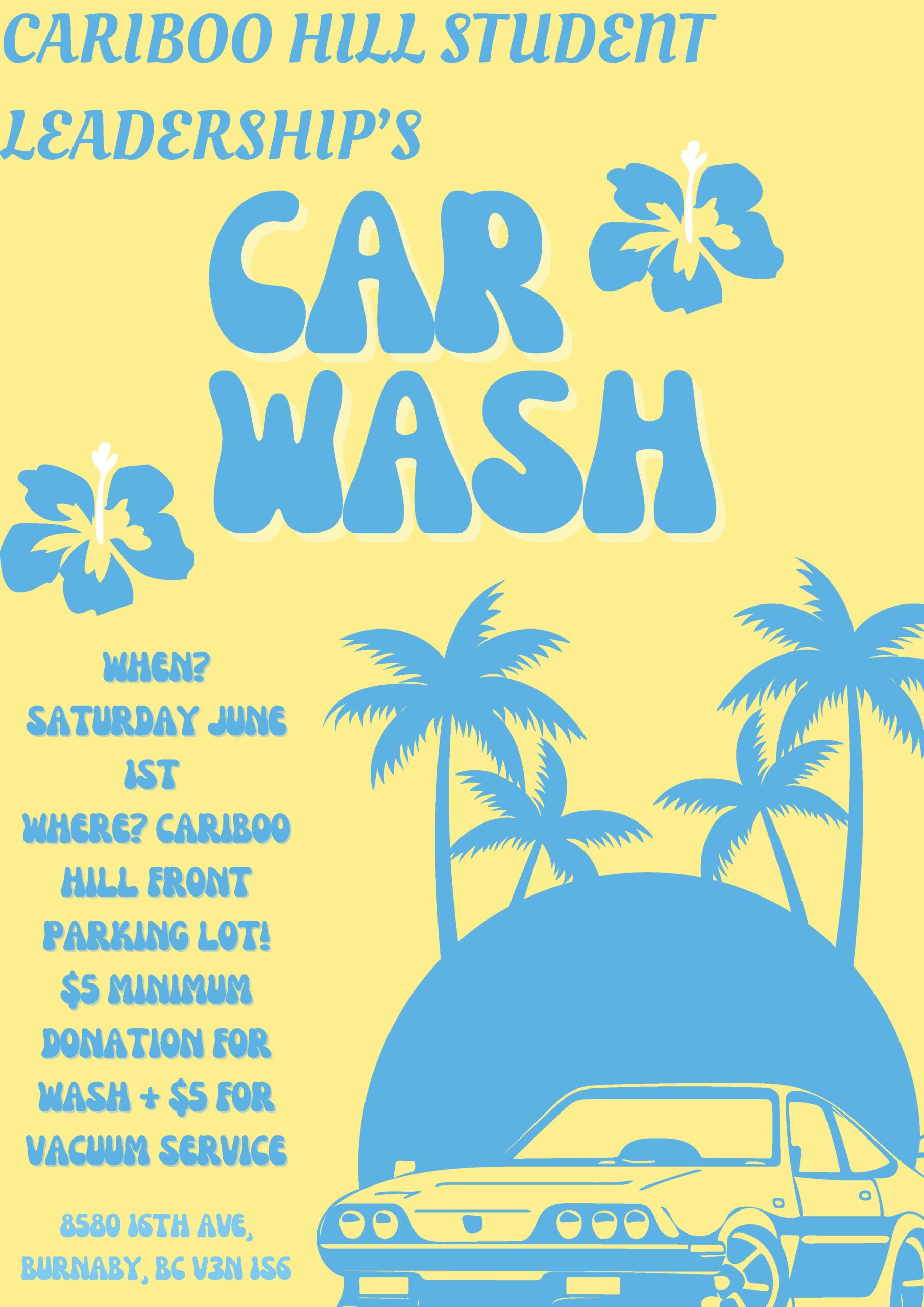 CHSS Car Wash June 1st | École Cariboo Hill Secondary School