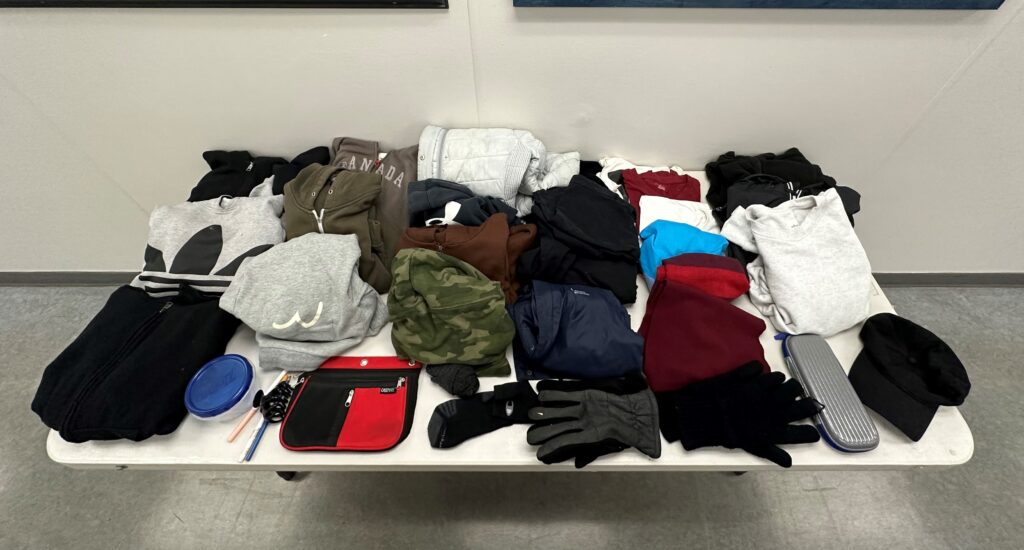 Lost and Found Items – on a table outside the main office | École ...